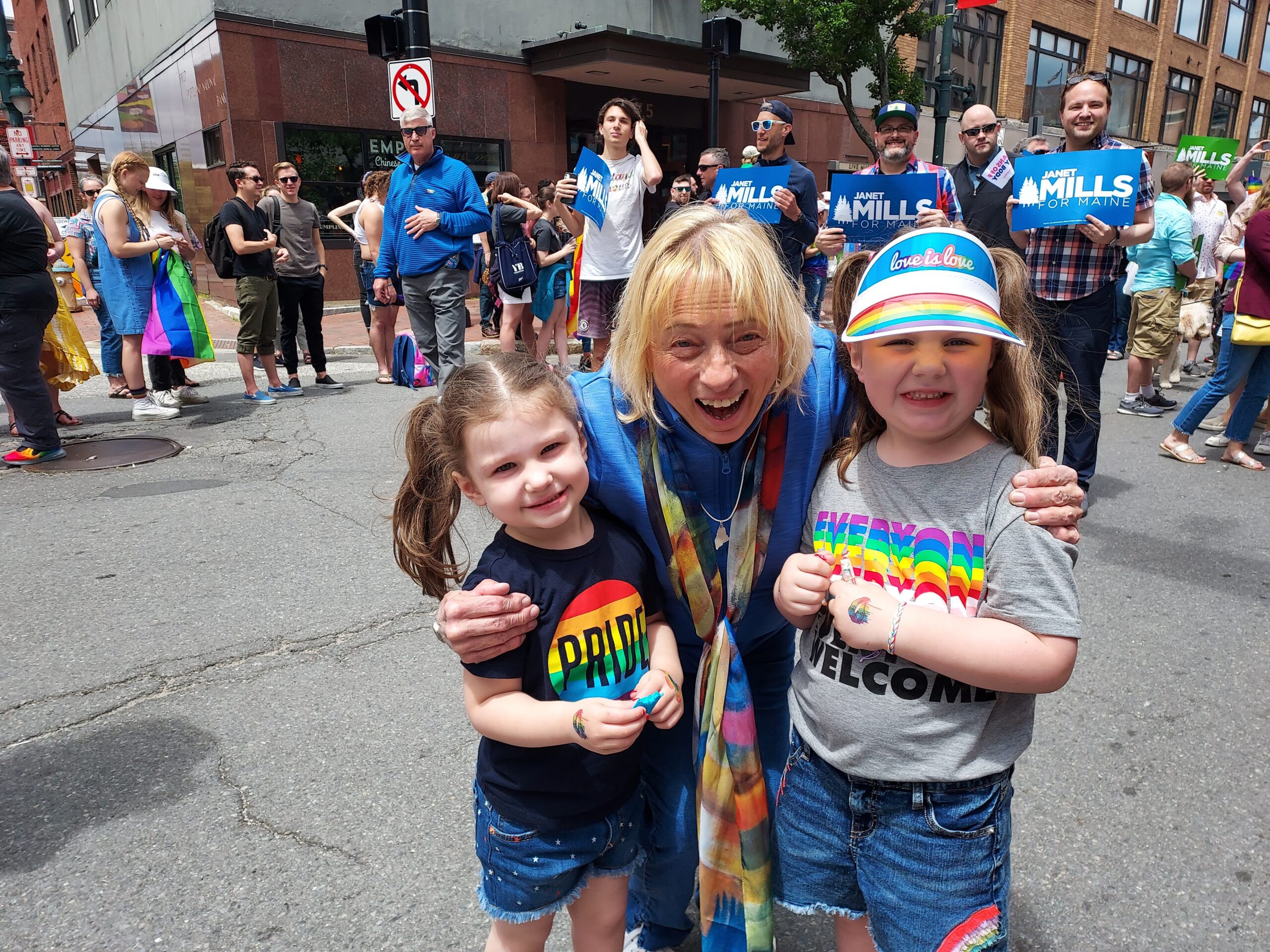 This proud grandmother cherishes her picture of her governor with her grandkids at Pride - LGBTQ ...